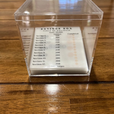 UPGRADED 3k Luxe Savings Challenge ORIGINAL Acrylic Box Holiday ...