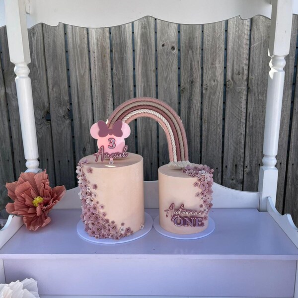 Macrame Rainbow Asymmetrical Cake Topper // Wall Hanging Fibre Fiber ...