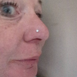 Titanium Vertical Labret Stud Lip Piercings With Gem Ball Crystal 18g ...