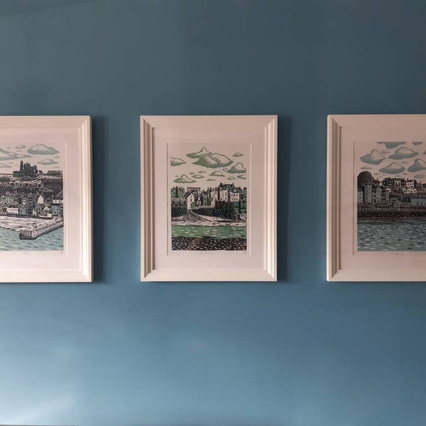 Swifts A3 Linocut Poster-print - Etsy UK