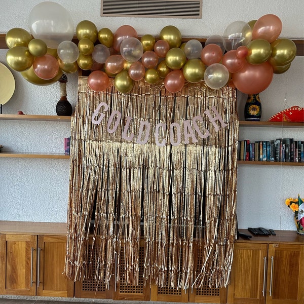 Gold and Rose Gold Balloon Arch Kit Birthday Party Decorations ...