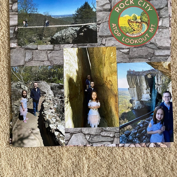 Vintage 1950's Style Rock City GA Lookout Mountain Chattanooga TN Green ...