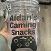 Custom Gaming Snacks Jar Sticker - Personalized Gaming Lover Vinyl ...
