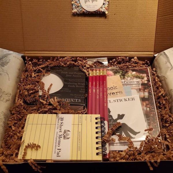 The Ultimate Book Lovers Boxed Gift Set - Care Package -literary and ...