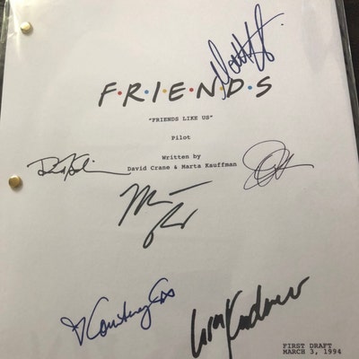 Friends TV Show Script Signed Autograph Screenplay Rachel Green, Ross ...