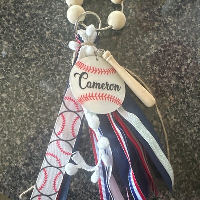 Custom Baseball Bag Charm, Baseball Mom, Baseball Keychains - Etsy