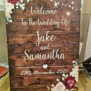 Rustic Wedding Welcome Sign | Etsy