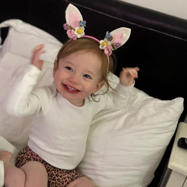 Pink Glitter Pigtail Bows (x2) With White Spider Embellishment. Baby ...