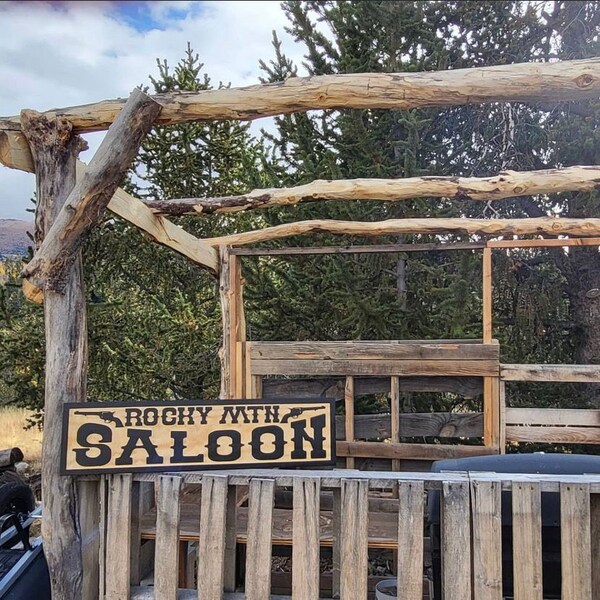 Man Cave Old West Saloon Sign Brew House Rustic Bar Sign Father's Day ...