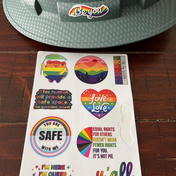 10pcs LGBTQ+ Pride Stickers Pack, Rainbow Pride Stickers, Love is Love ...