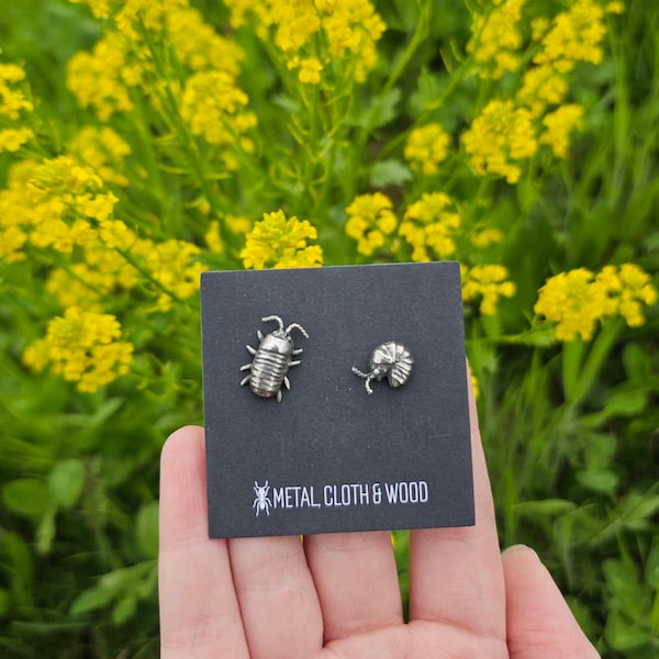 Sterling Silver, Brass, or Bronze Isopod Pins - Available Individually ...