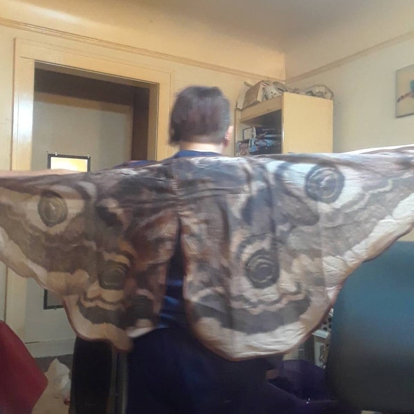 Moth Butterfly Cape Emperor Moth Cloak Dance Wings Costume Short Small ...