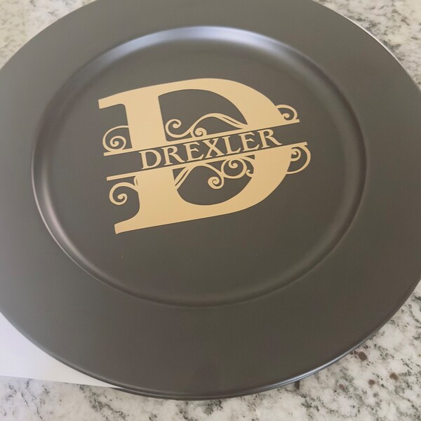 Monogram Personalized Plate, Monogram, Personalized, Plate ...