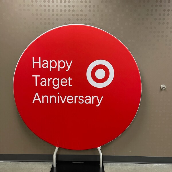 Round Backdrop Stand, Metal Circle Frame With a Double-sided Fabric ...