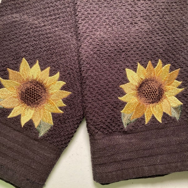 Sunflower Machine Embroidery Design - 3 Sizes - Etsy