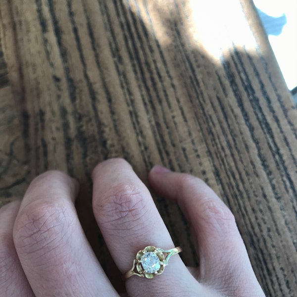 Rare Antique English Stuart Era 18K Gold Enamel Posy Ring 'O That I ...