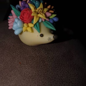 Mint Turtle Flowers Toy, Turtle Purple Lavender Lover, Polymer Tortoise ...