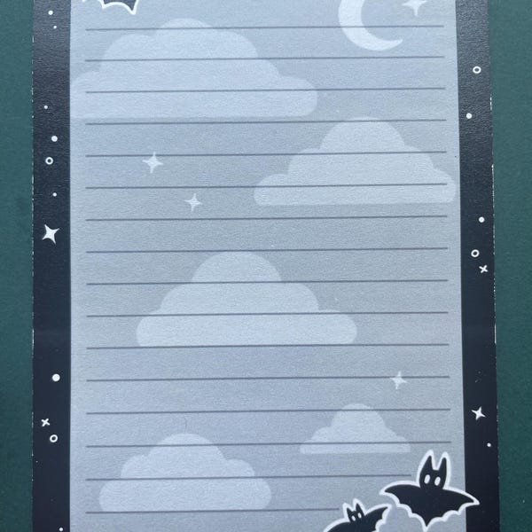 Twinkle Twinkle Little Bat 4X6 Sticky Memo Pad • Kawaii and Gothic ...