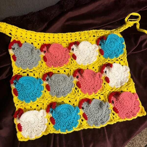 Nesting Hens Egg Gathering Apron, Crochet Pattern, No Sew, Egg Apron ...