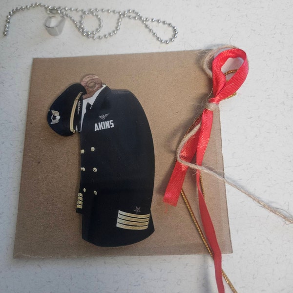 Personalized Pilot Flat Ornament, Pilot Gift, Pilot Vest Pilot Outfit ...