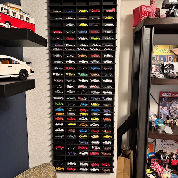 Black 1:64 Toy Car Display Shelves for 100 & More Cars,11 Color Option ...
