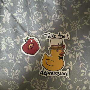 Small Lucifer Duckie Handmade Sticker 2 Variations 1.5x2.27 & 1.8x2.8 ...