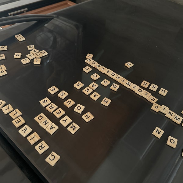 100 Count Magnetic Scrabble Letters - Now Available in Tan, Black or ...