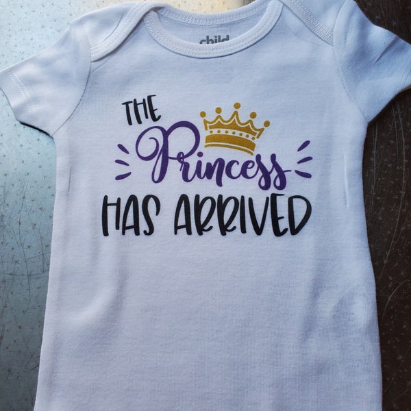 The Princess Has Arrived SVG New Baby Girl Design for Baby Outfit - Etsy