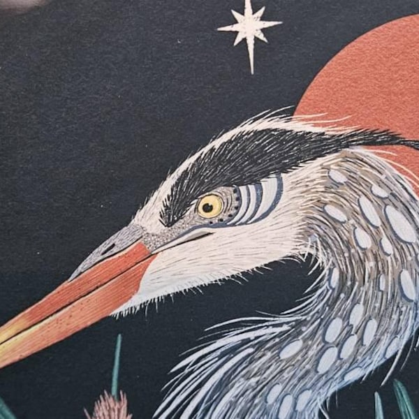 Fox, Cardinal, and Pine Folk Art Nature Print - Red Fox and Botanicals ...