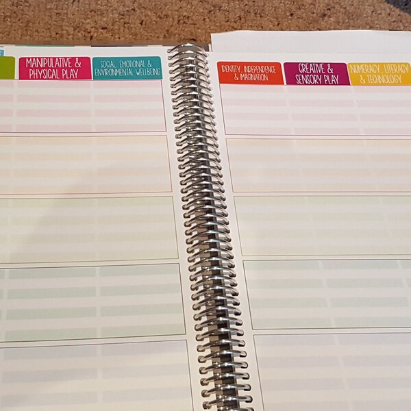 Teacher Planner Stickers - Daily Sections Headers - Custom Colors ...