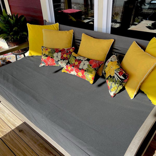 QUICK SHIP - Sunbrella Twin Outdoor Mattress Cover for Porch Daybed Bed ...