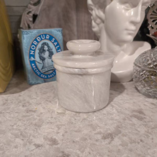 Lady Marble Butter Keeper , Tabletop Butter Storage , Handmade French ...
