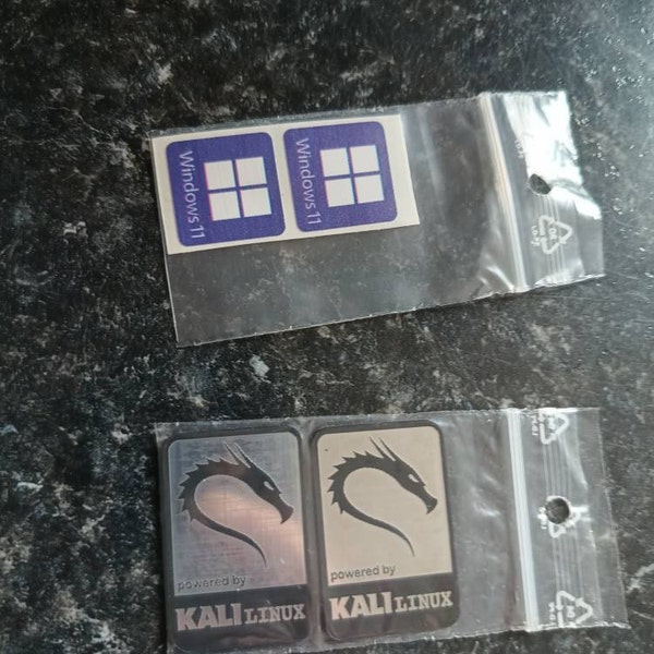 Kali Linux Sticker Case Badge Emblem - Chrome Reflective - 37 Mm X 25 ...