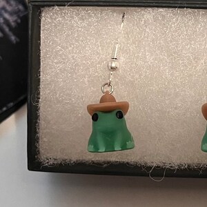 Fred the Frog but Hes a Cowboy / Mini Frog Earrings - Etsy