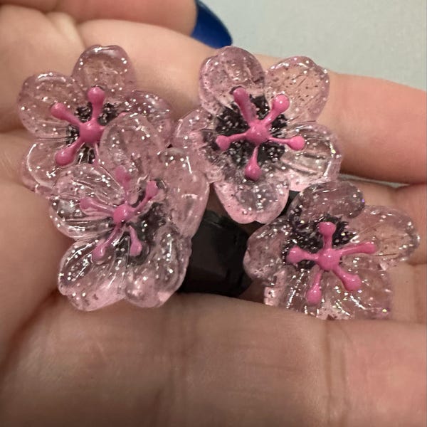 Pink Cherry Blossoms Car Valve Cap Set, Sakura Cherry Blossom Tire ...