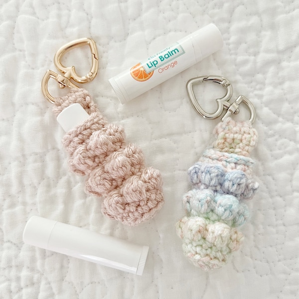 Chapstick Cozy Crochet Pattern, Lipstick Holder Keychain, Crochet ...