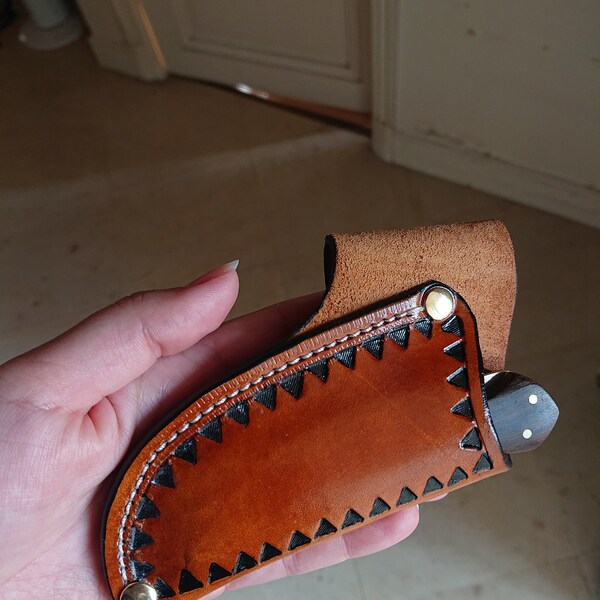 Custom Leather Knife Sheath With Flap JS110-122 - Etsy