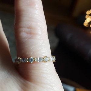 14k Solid Gold Tiny Croissant Ring, Thin Croissant Gold Dome Ring, Dainty Pinky Ring, Small ...