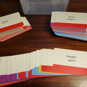 Color-coded Henle Latin Flashcards for Challenge A units 1-3 - Etsy