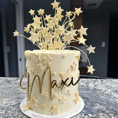 Script Name Acrylic Cake Charm Custom Cake Charm Birthday Cake Charm ...