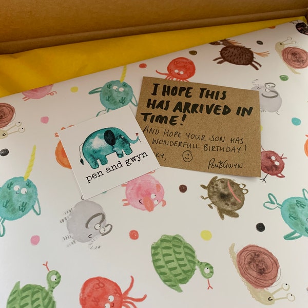 Cute Animal Gift Wrap - Animal Children’s Wrapping Paper - 100% ...