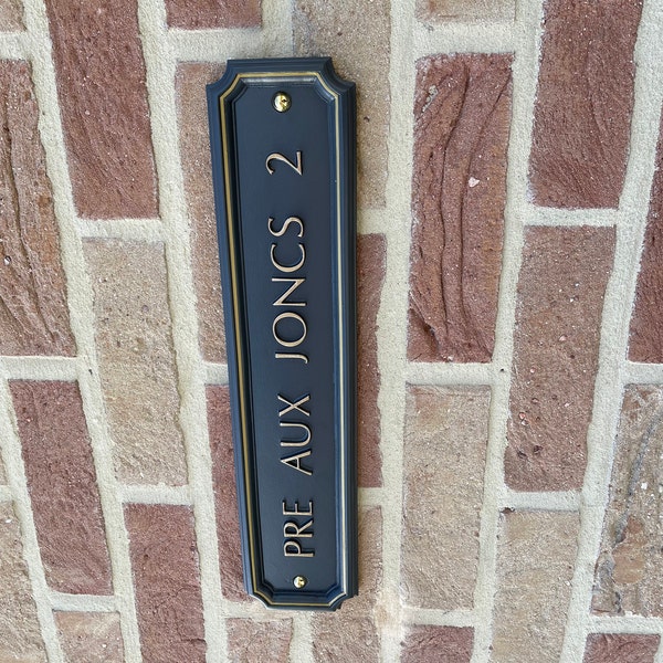 Square Solid Cast Resin House Number Sign Various Colours Available ...