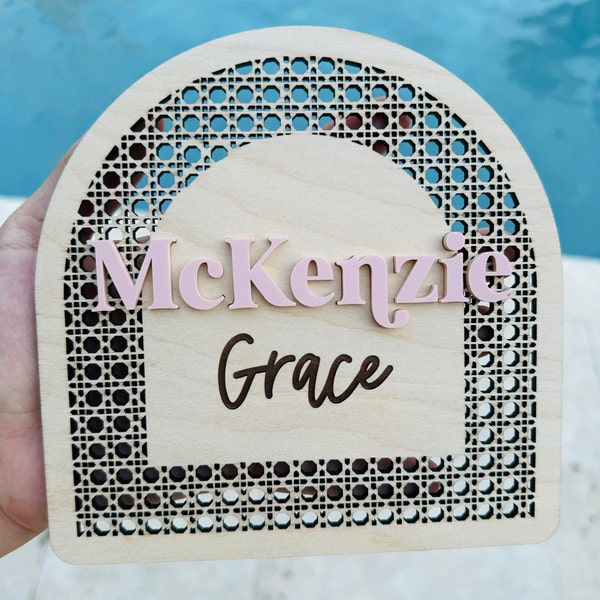 Baby Birth Announcement Sign, Boho Baby Arch Name Sign, Boho Birth ...