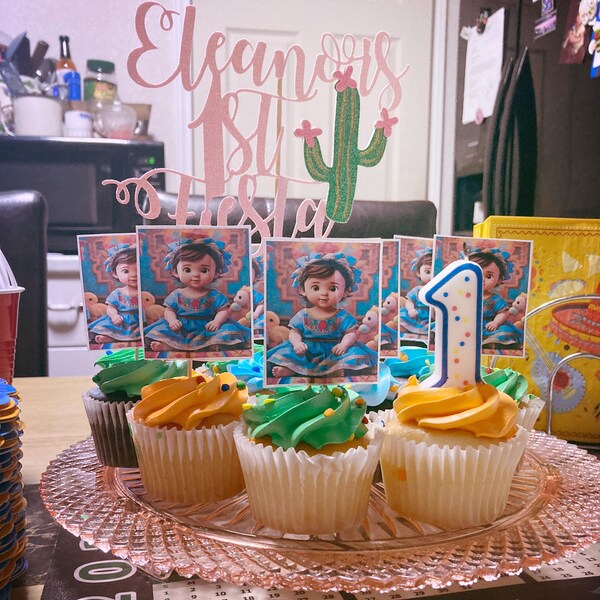 1st Fiesta Cake Topper, 1st Birthday Fiesta Topper, Personalized Fiesta ...