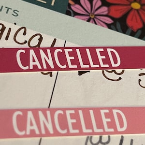 CANCELLED Stickers. RESCHEDULED Stickers. Planner Stickers. - Etsy