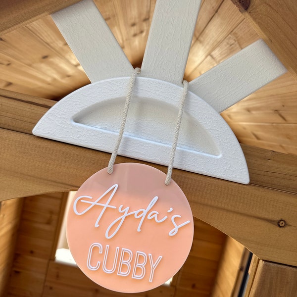 Personalized Acrylic Cubby House Sign: 3D Effect Kids Decor - Etsy