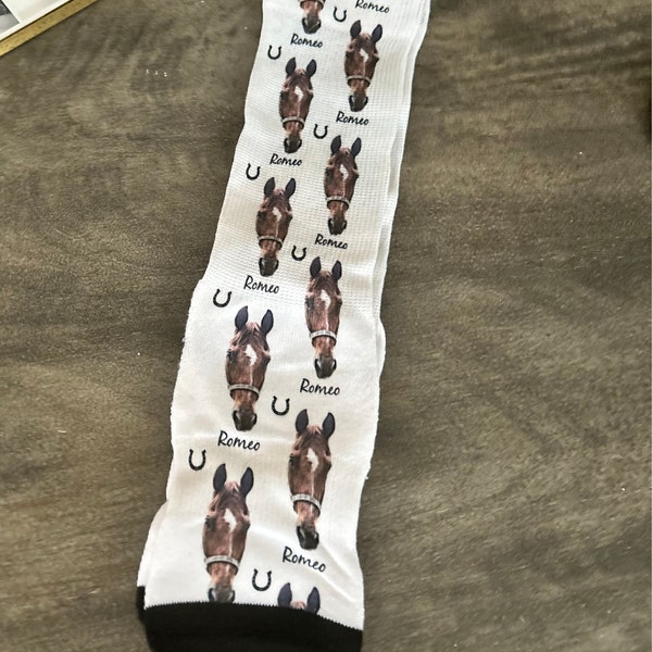 Custom Horse Socks With Faces Personalized Horse Face on Socks Horse Lover Gifts Funny Socks ...