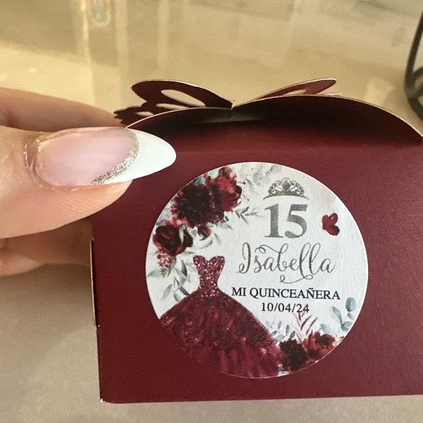 Quinceañera Stickers Printed, Mis Quince Años Stickers, Mis XV Años ...
