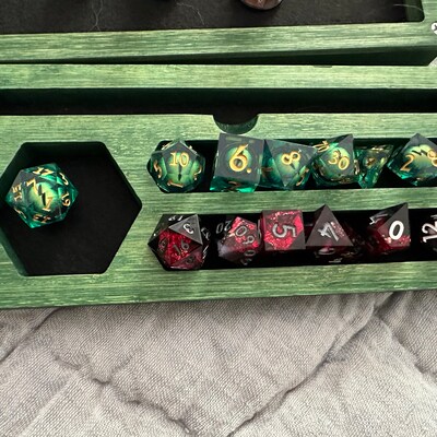 Dungeons Box™ D&D Dice Box USA Made Hero Dice Vault Handmade RPG Bamboo ...