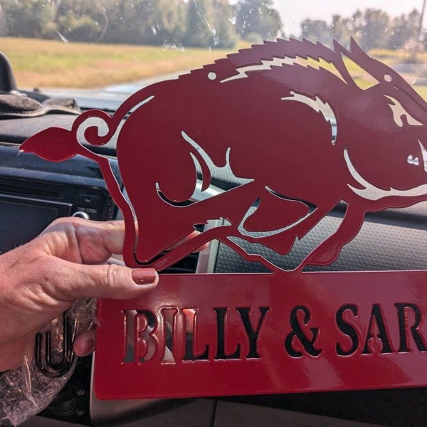Metal Licensed Metal Razorback Cut Out - Etsy